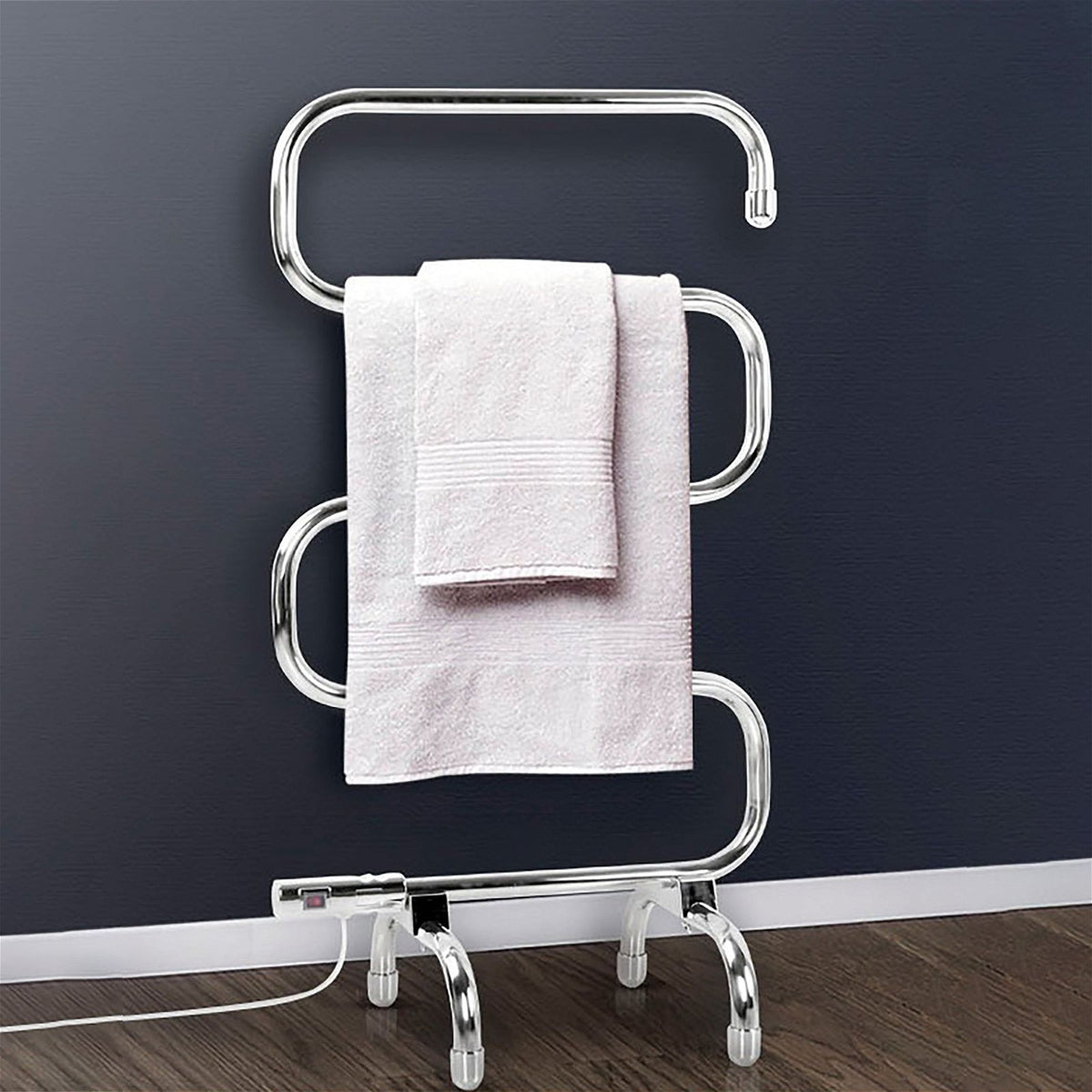 Devanti Electric Heated Towel Rail Rack 5 Bars Freestanding Clothes Dr ...
