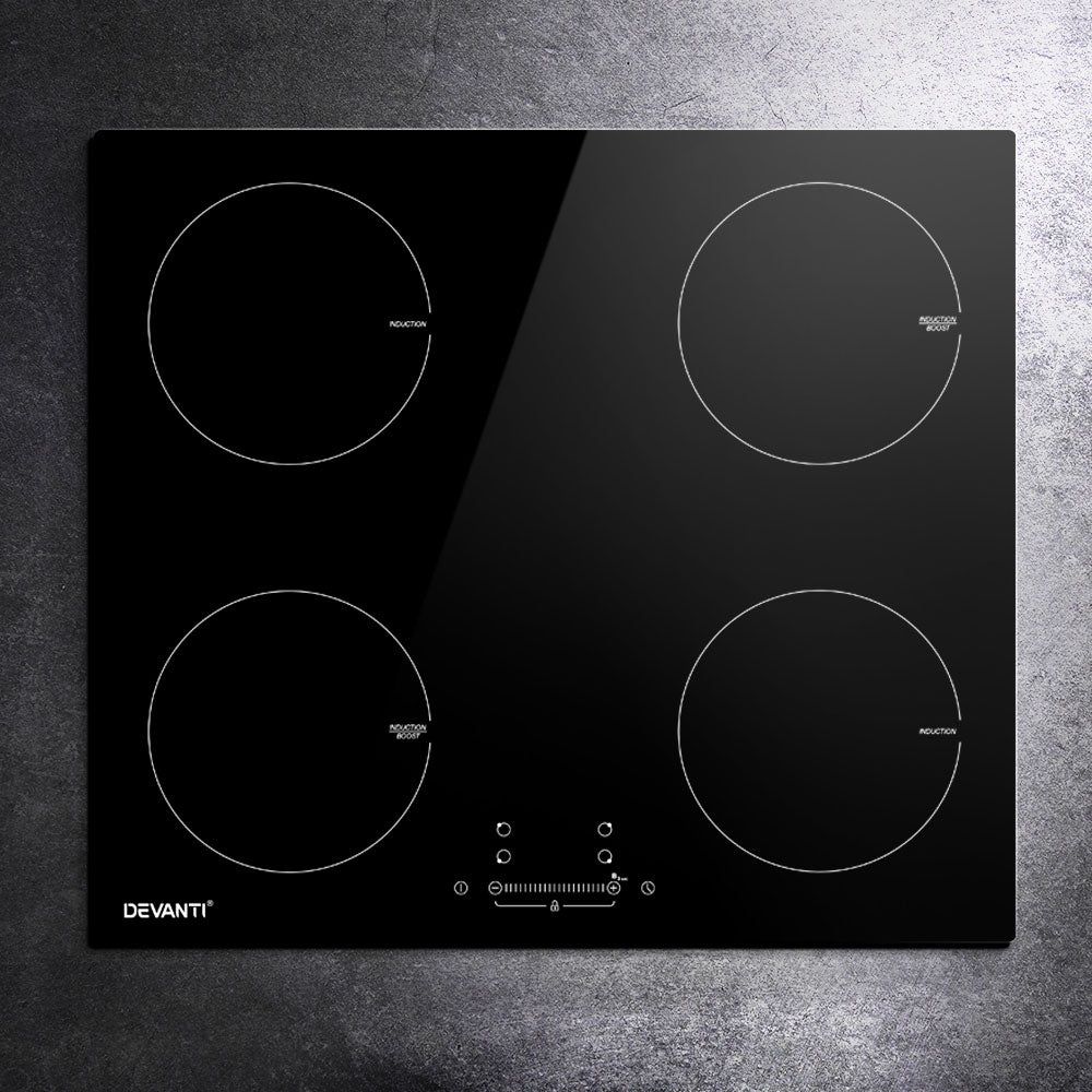 Electric Induction Cooktop 60cm Ceramic 4 Zones Stove Cook Top Hot Pla ...
