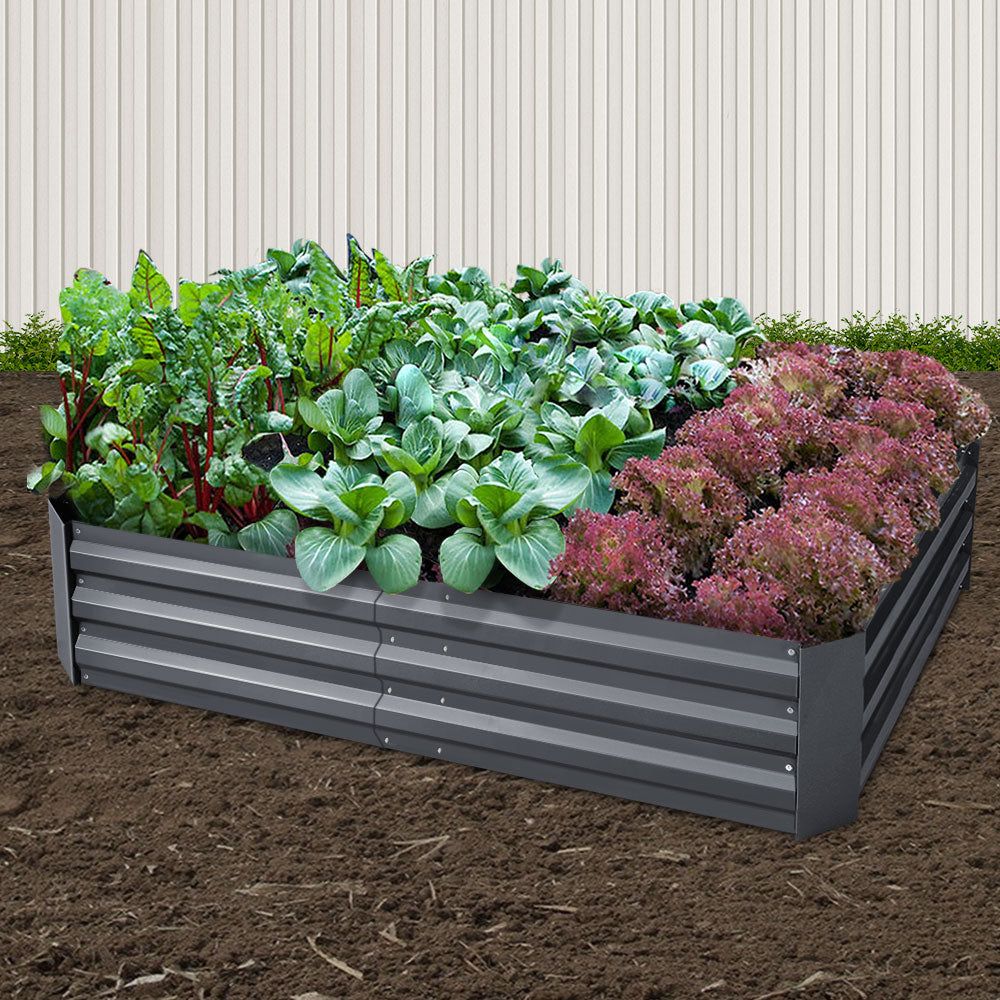 Greenfingers 2x Garden Bed 150x90cm Planter Box Raised Container Galva ...