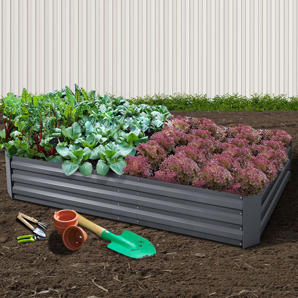 Greenfingers Garden Bed 210x90cm Planter Box Raised Container Galvanis ...